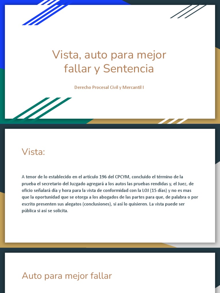 Vista, Auto para Mejor Fallar y Sentencia | PDF | Sentencia (ley) | Ley ...