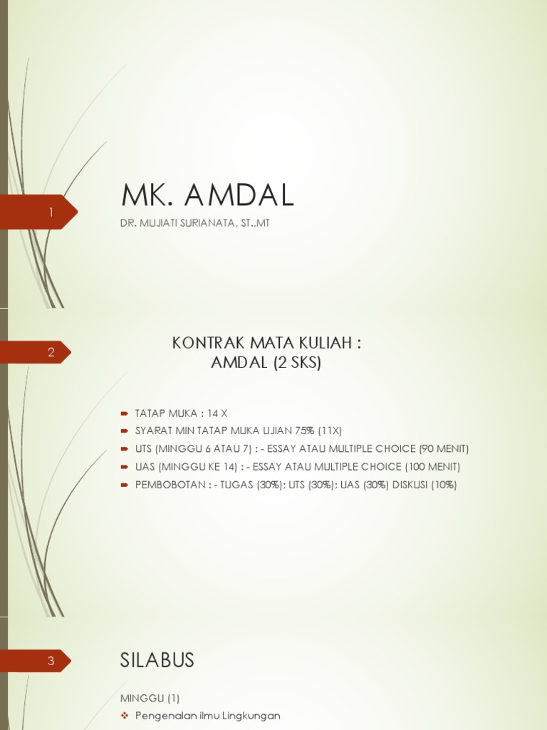 Amdal 01 | PDF | Sains & Matematika