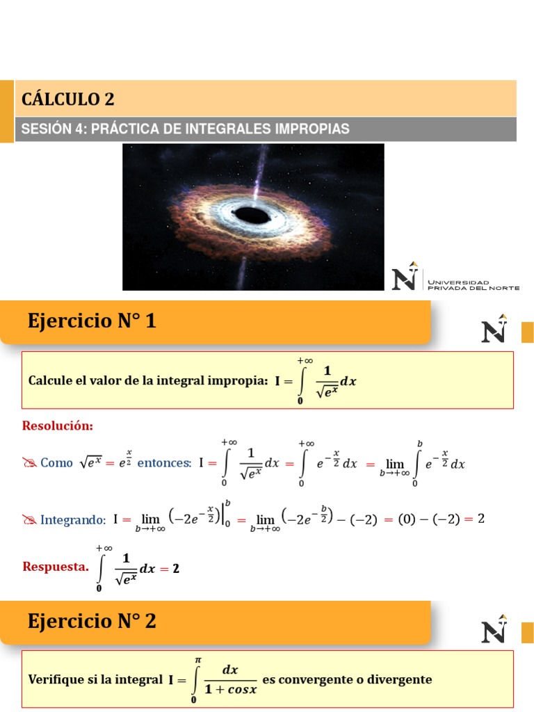 CLASE PRACTICA #4 Integrales Impropias | PDF | Integral | Análisis matemático