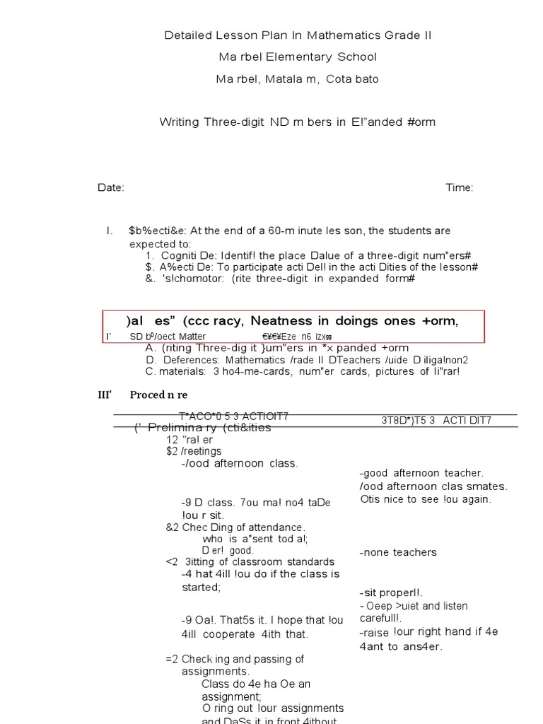 Dokumen - Tips - Detailed Lesson Plan in Mathematics Grade 2 | PDF
