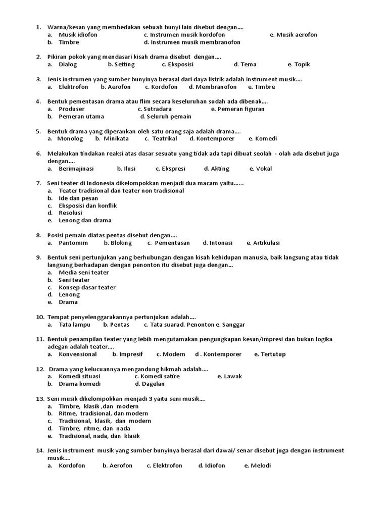 SOAL UAS 2020 SBD Ips Ipa Oke | PDF