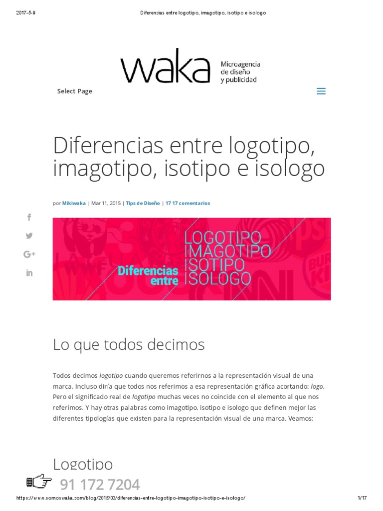 Diferencias Entre Logotipo, Imagotipo, Isotipo e Isologo | PDF | Logos ...