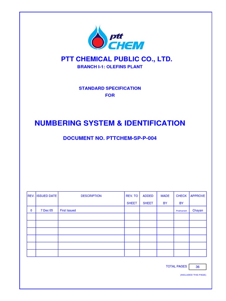 Piping Numbering and Identification Standards | PDF | Pipe (Fluid ...