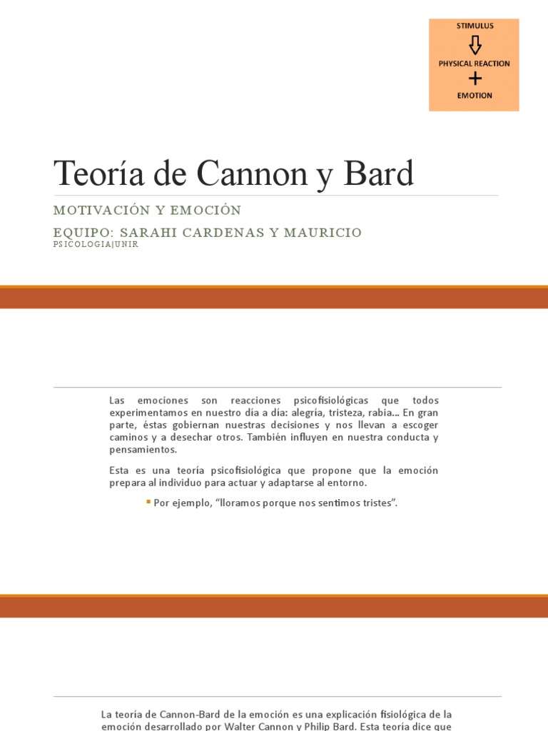 Teoría de Cannon y Bard | PDF