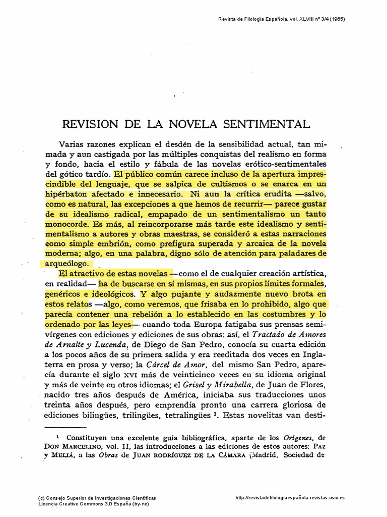 Revisión de La Novela Sentimental | PDF | Amor | neoplatonismo