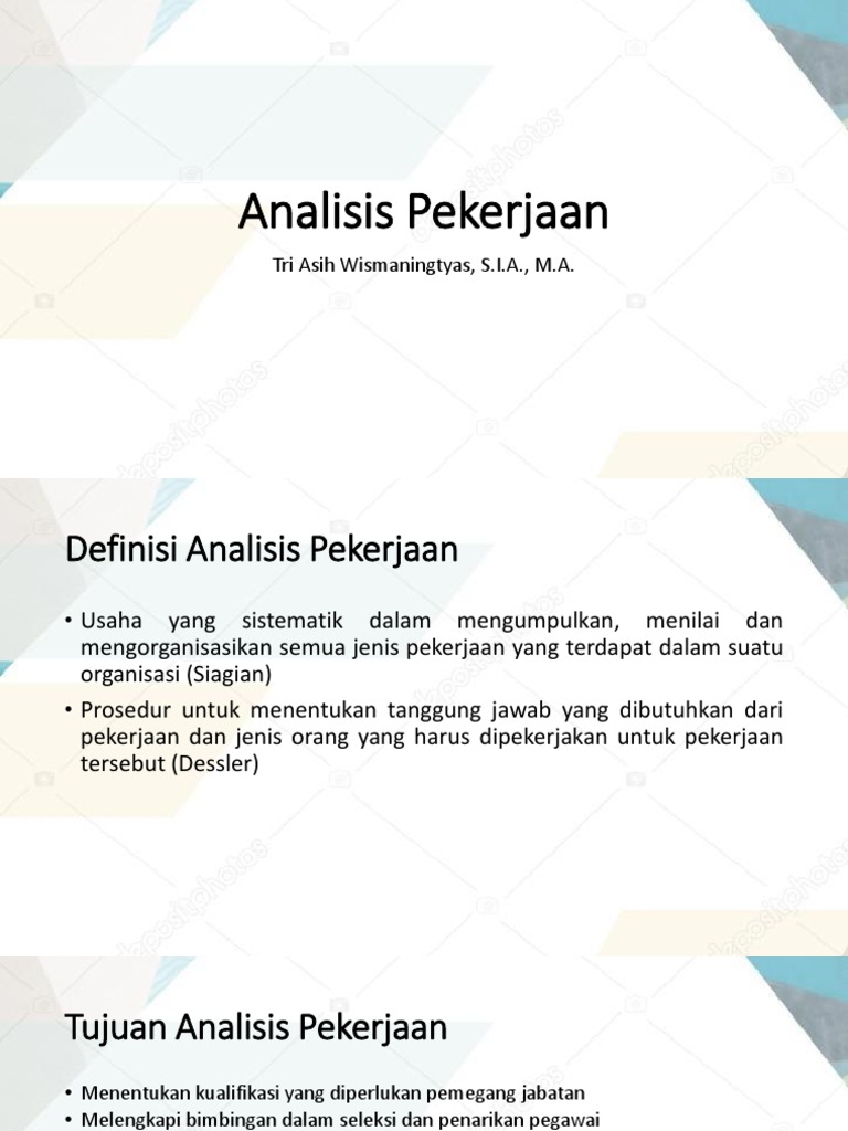 MSDM - Analisis Pekerjaan | PDF