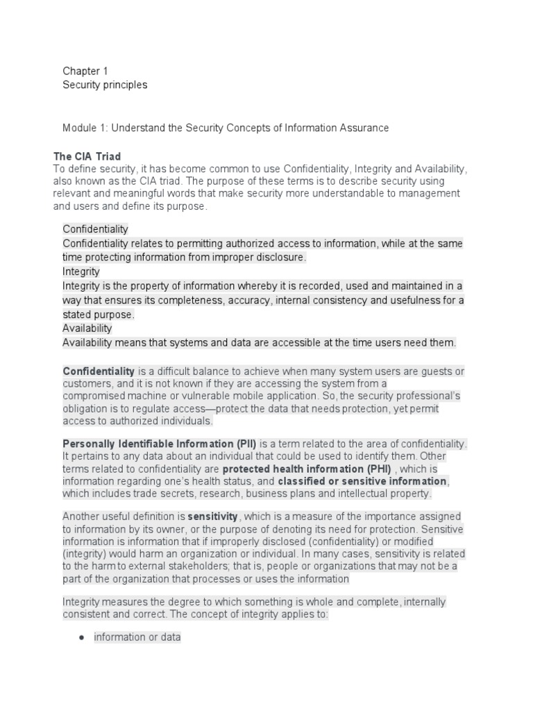 Understanding the Fundamental Concepts of Information Security: Confidentiality, Integrity ...