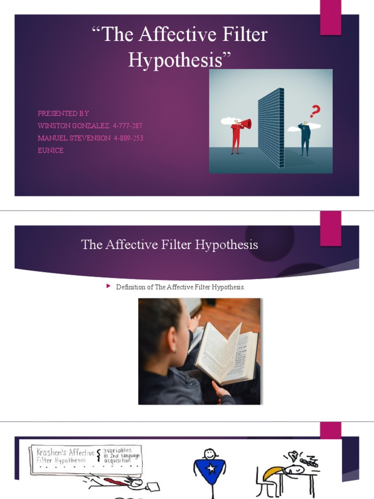 The Affective Filter Hypothesis | PDF