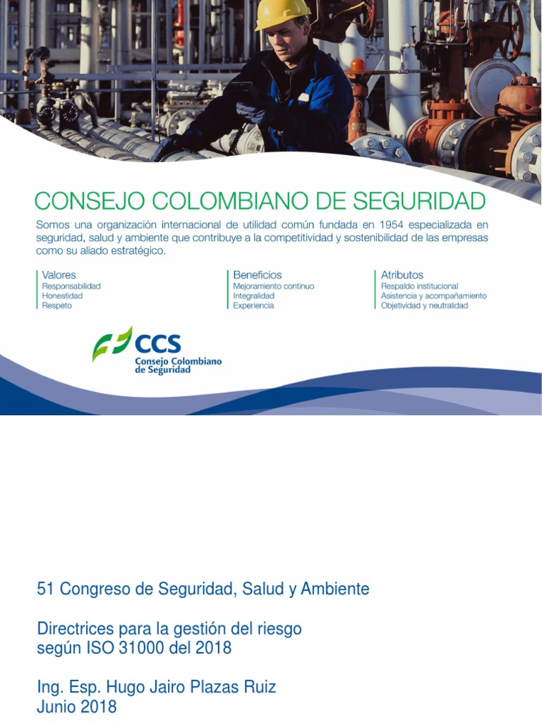 Directrices Gestión Del Riesgo ISO 31000 2018 CCS C51 | PDF | Riesgo | Información