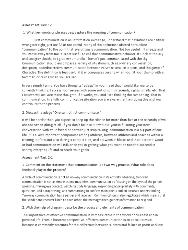 MCM 04 Assessment Task 2 | PDF | Communication | Nonverbal Communication