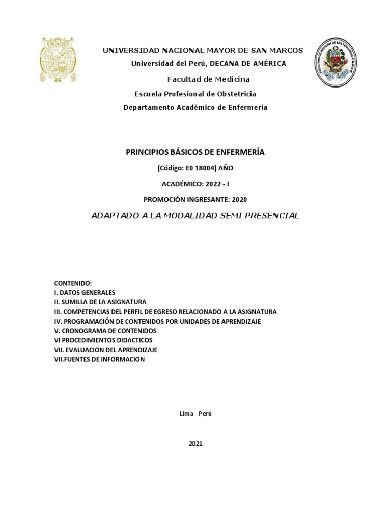 SILABO PBE 2022 SEMESTRE I. Final | PDF | Evaluación | Laboratorios