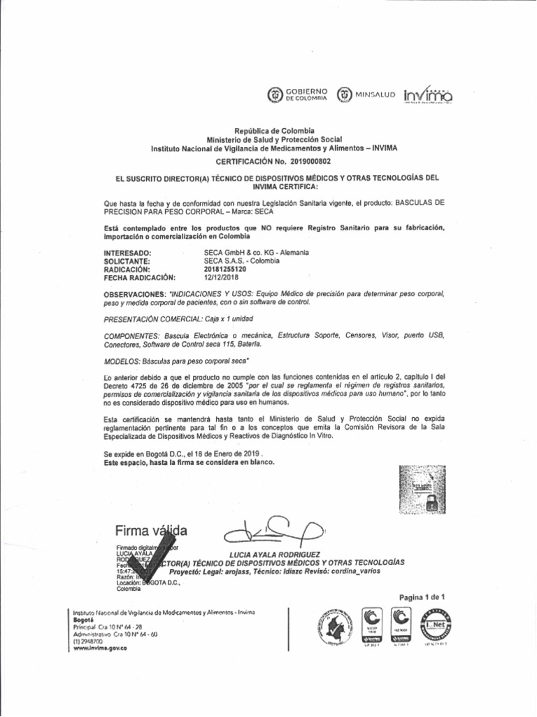 No Requiere - Básculas Seca | PDF