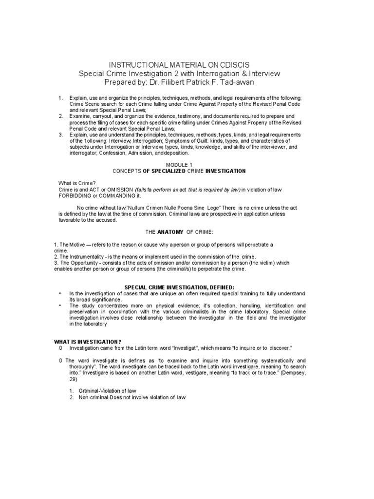 Cdisci5-Module 1 | PDF | Arrest | Search Warrant