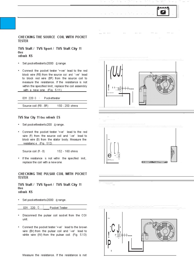 Manual de Servicio Tvs 100 Sport | PDF | Quantity | Electromagnetic ...
