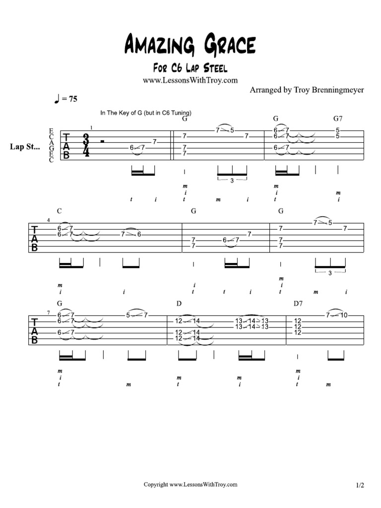 Amazing Grace c6 Lap Steel | PDF