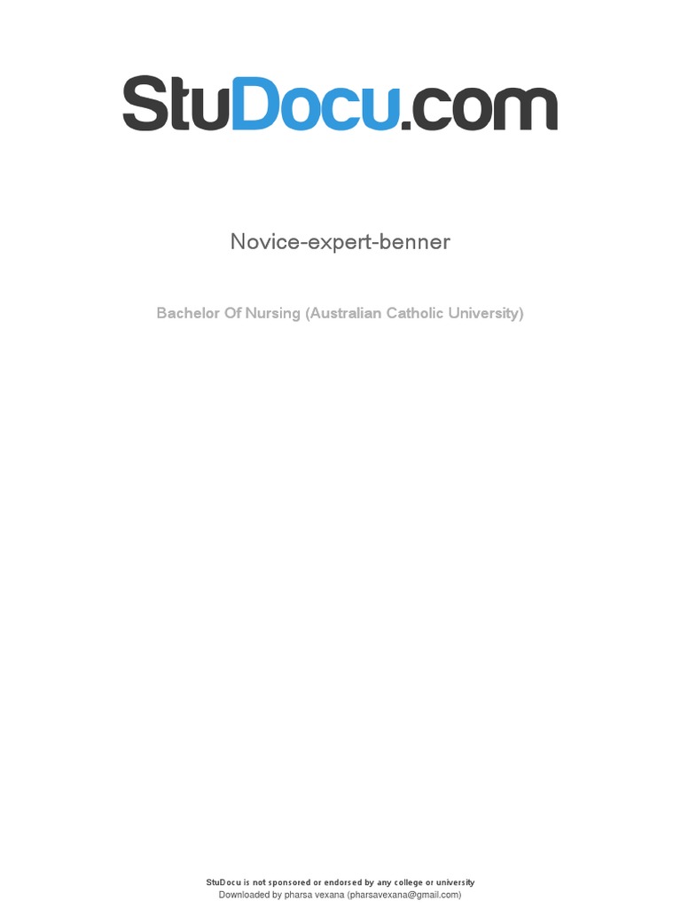 Novice To Expert Benner | Download Free PDF | Nursing | Expert