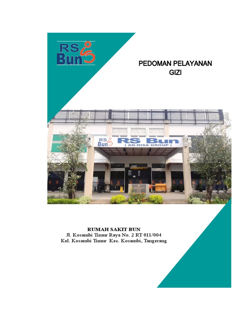 PEDOMAN PELAYANAN INSTALASI GIZI RS BUN (1) Fix BGT | PDF