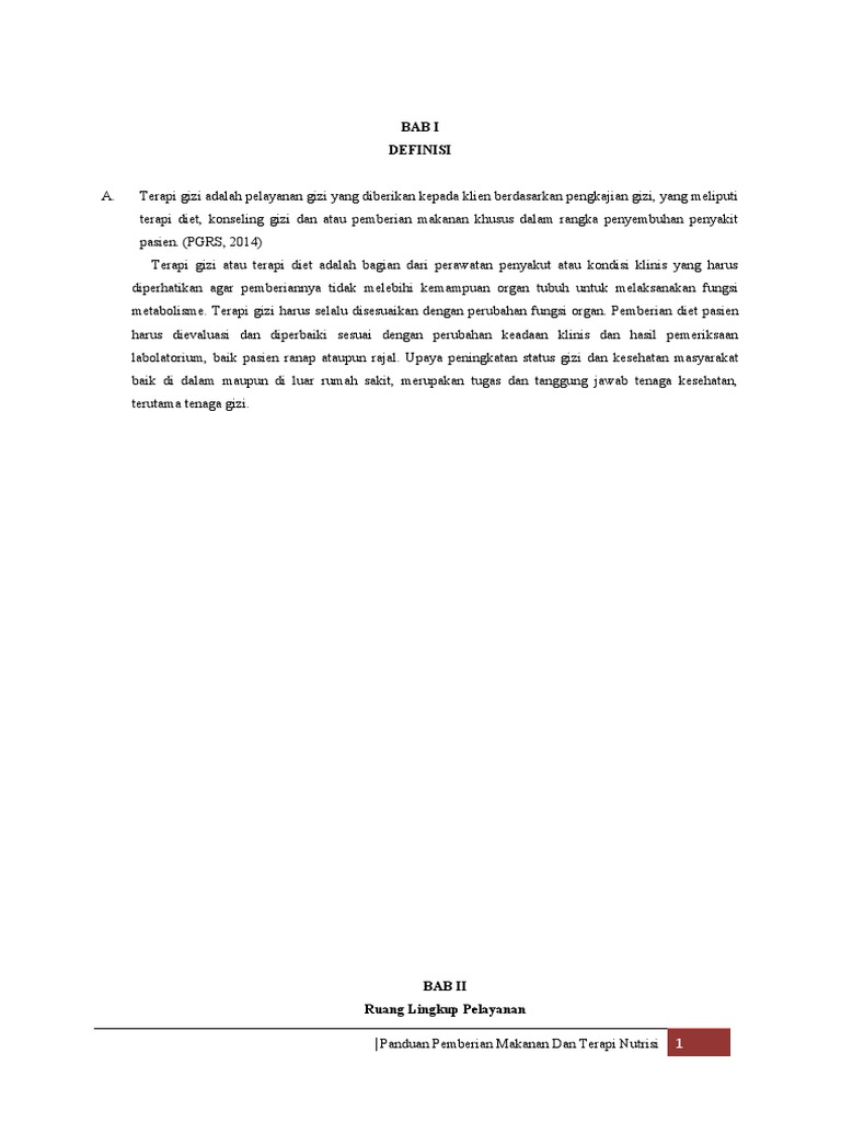Panduan Terapi Nutrisi | PDF