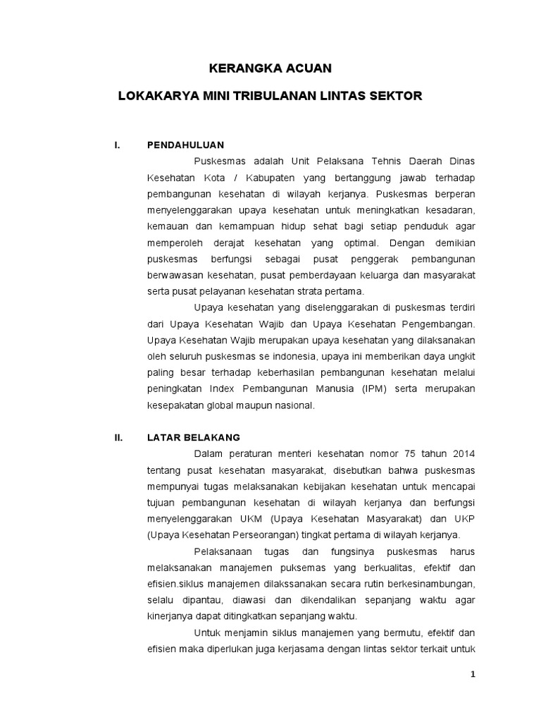 KERJASAMA LINTAS SEKTOR UNTUK PENINGKATAN KESEHATAN MASYARAKAT | PDF KERJASAMA LINTAS SEKTOR UNTUK PENINGKATAN KESEHATAN MASYARAKAT | PDF