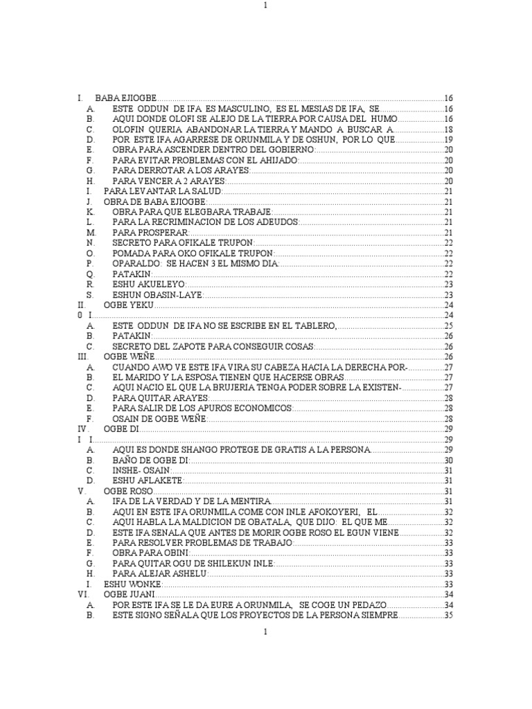Los Odun de IFA Excelente Informacion para Aprender IFA | PDF ...