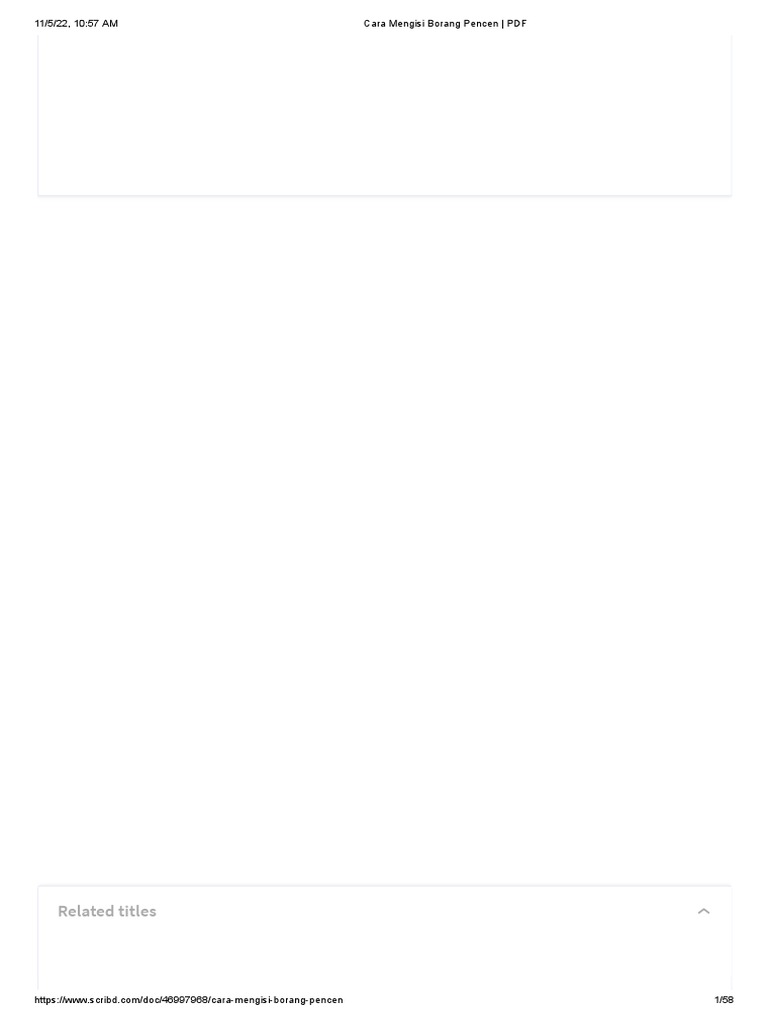 Cara Mengisi Borang Pencen - PDF | PDF
