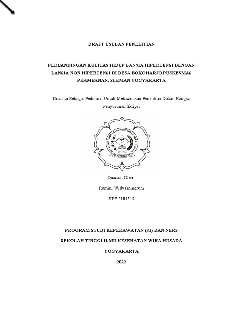Laporan Draft Usulan Penelitian-1 | PDF