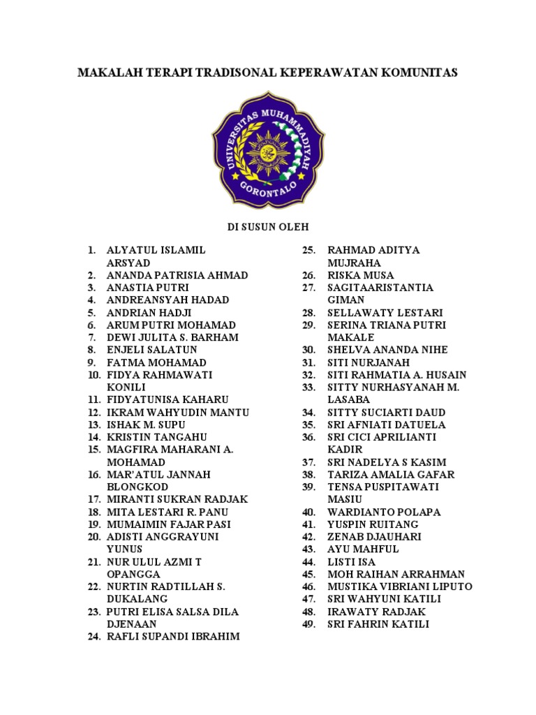 Kep Komunitas Terapi Tradisional | PDF