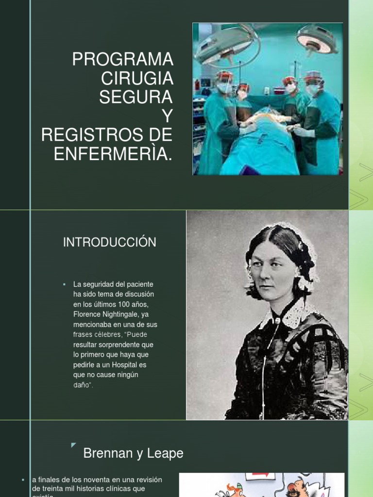 Programa Cirugia Segura Pdf Cirugía Seguridad Del Paciente