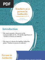 Teachers As Person in Authority | PDF | Teachers | Government