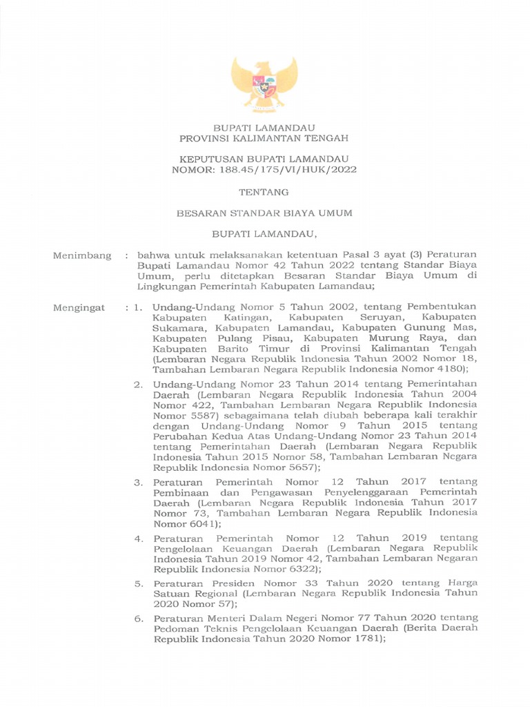 SK Bupati Tentang Sbu | PDF