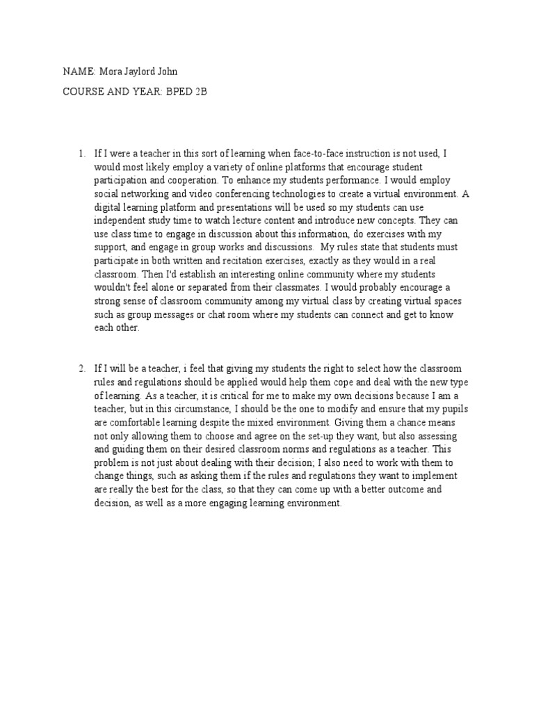 Essay On Classroom Management | PDF