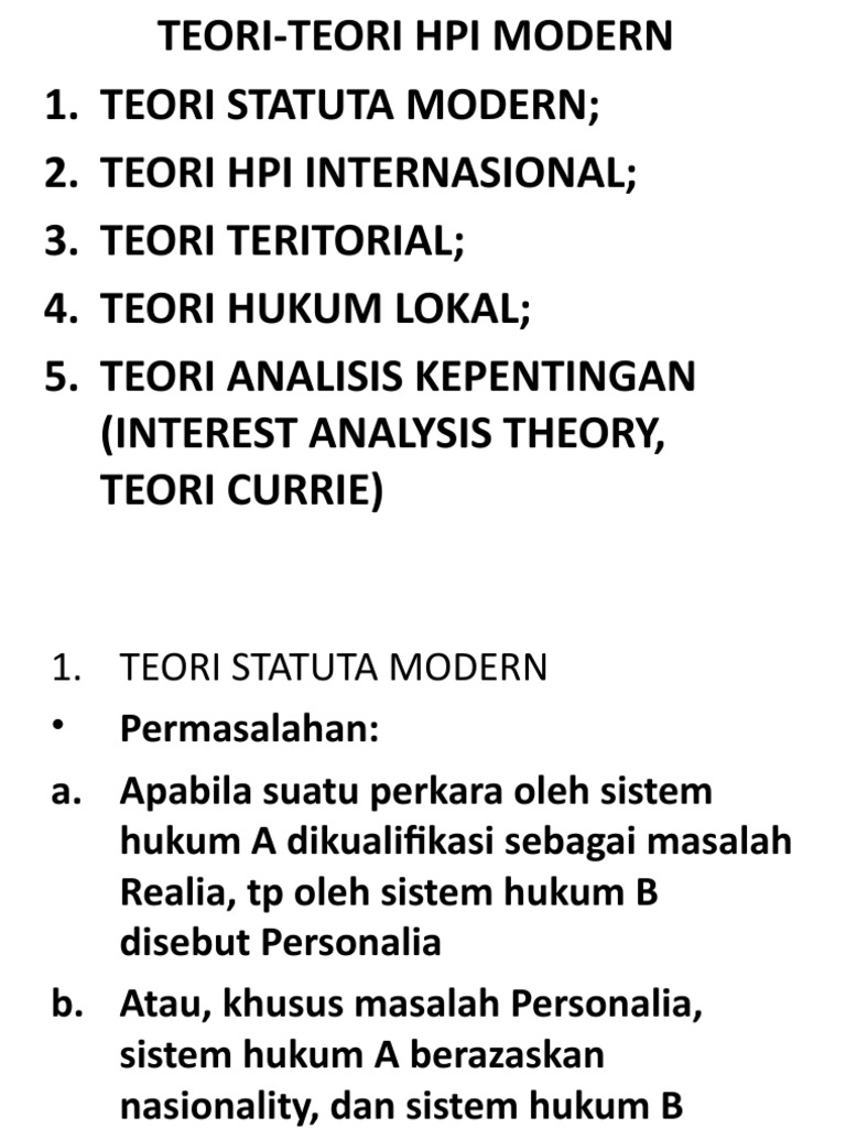 Pertemuan 6 Hpi - Teori - Teori Hpi Modern | PDF