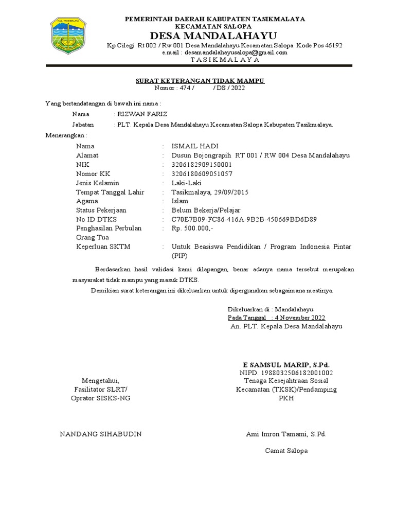 Format Sktm Terbaru Sekolah Pdf