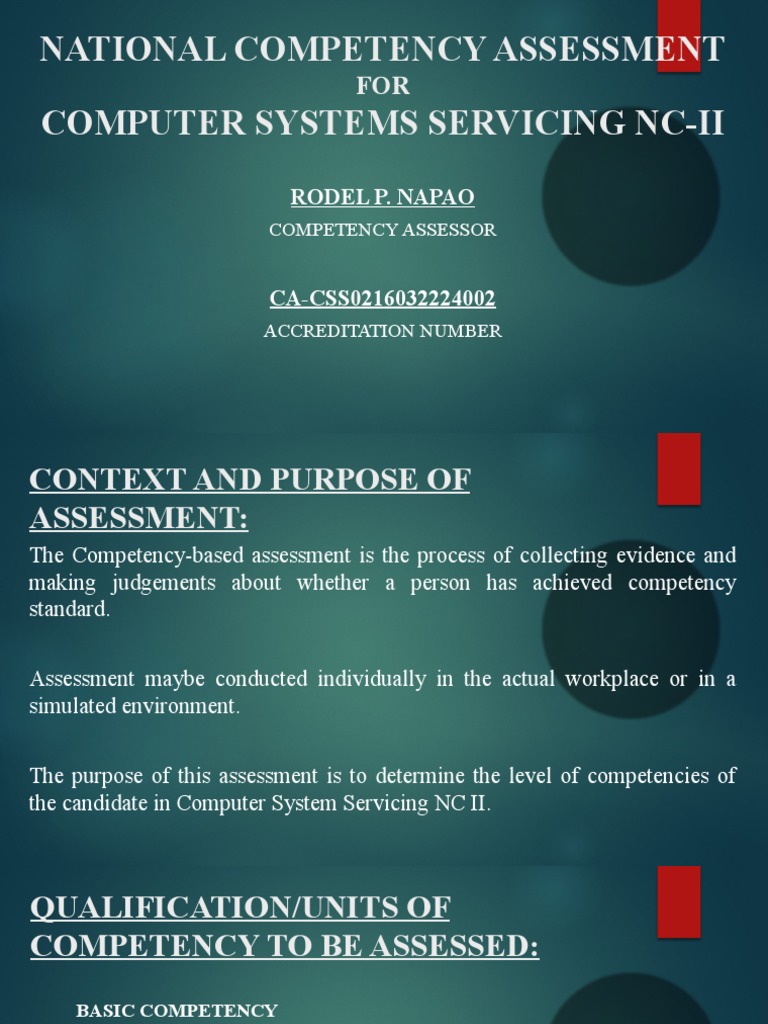 National Competency Assessment Orientation Tool | PDF | Computer Network | Operating System
