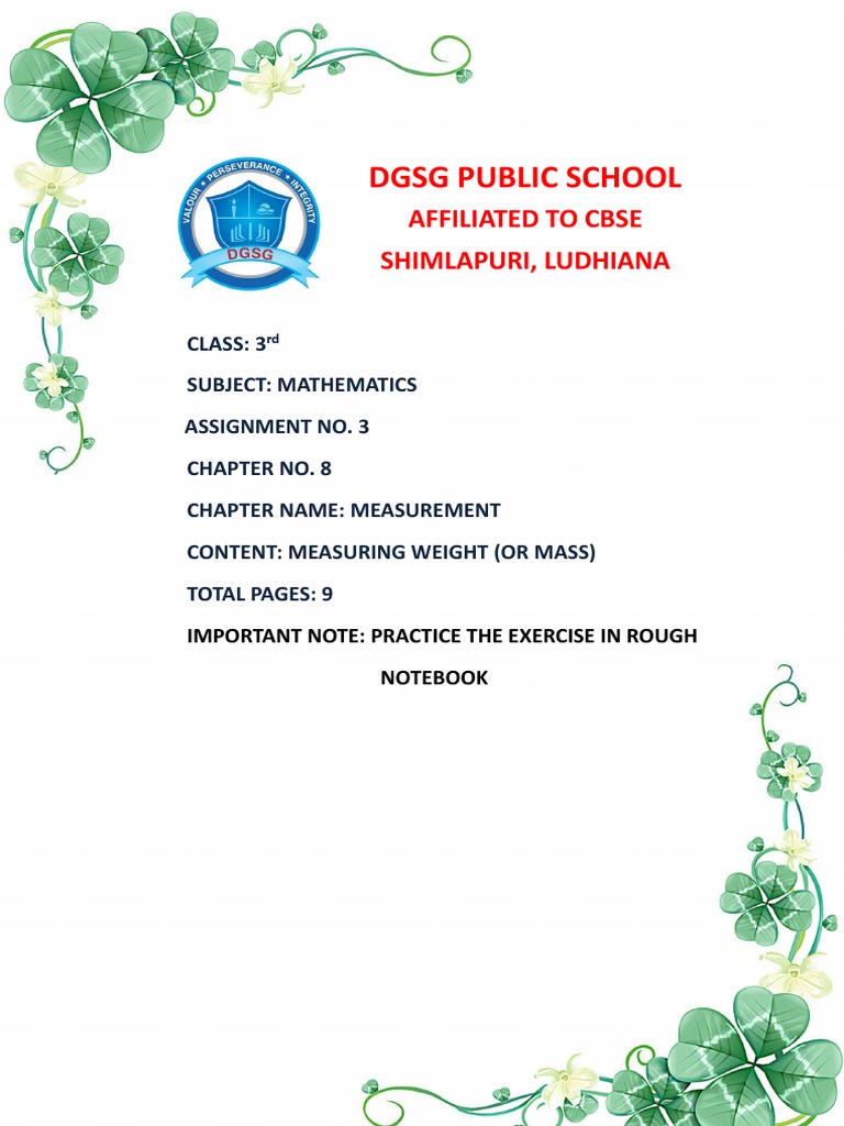 Class 3 Assignment 4 | PDF | Metrology Class 3 Assignment 4 | PDF | Metrology