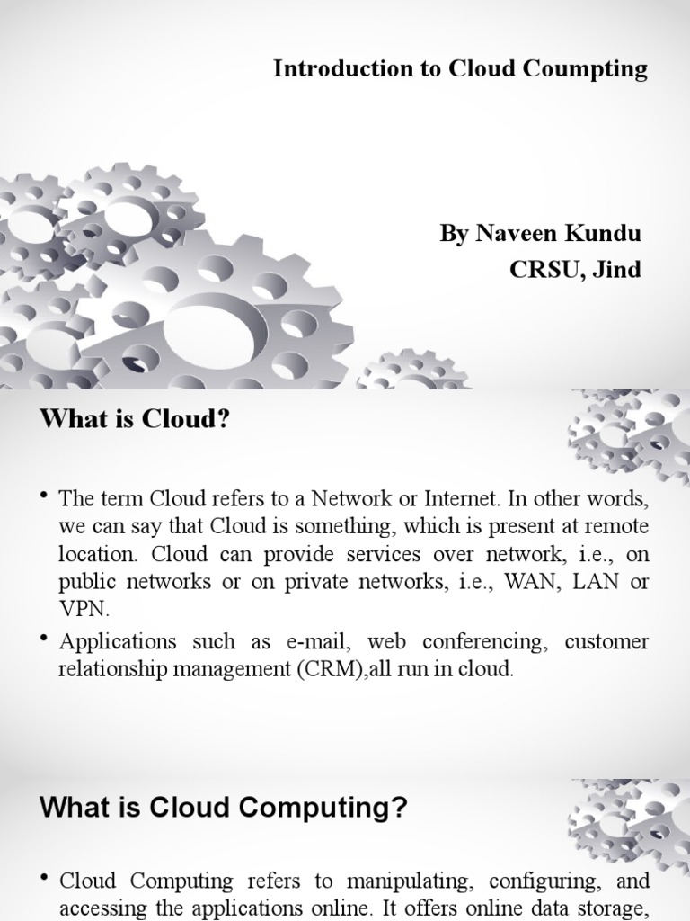 Introduction To Cloud Coumpting | PDF | Cloud Computing | Software As A Service