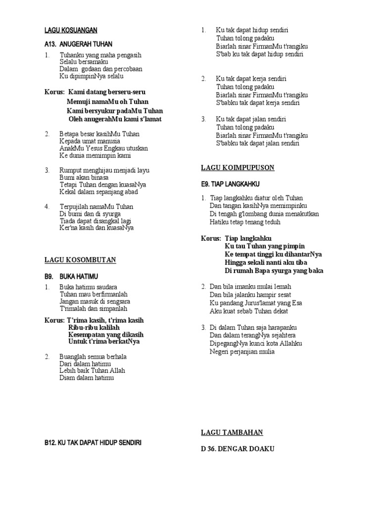 Lagu Misa Arwah | PDF