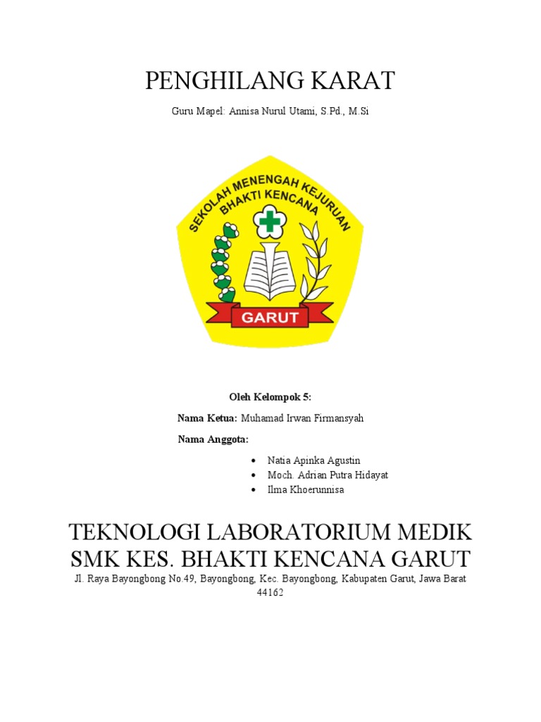 Penghilang Karat | PDF | Kesehatan Holistik