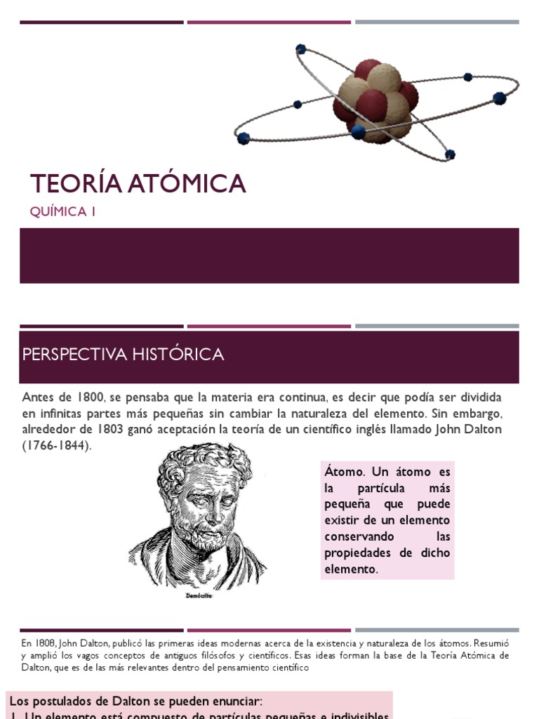 Teoría Atómica | PDF | Núcleo atómico | Átomos