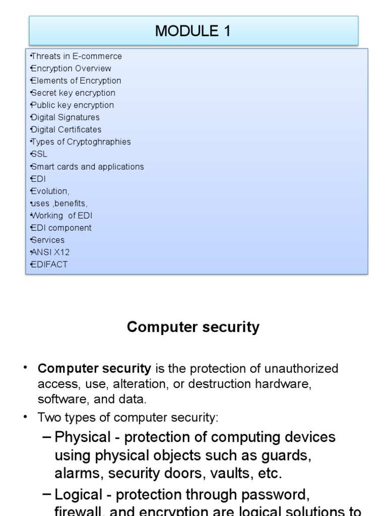 Module 1 | PDF | Cryptography | Public Key Cryptography