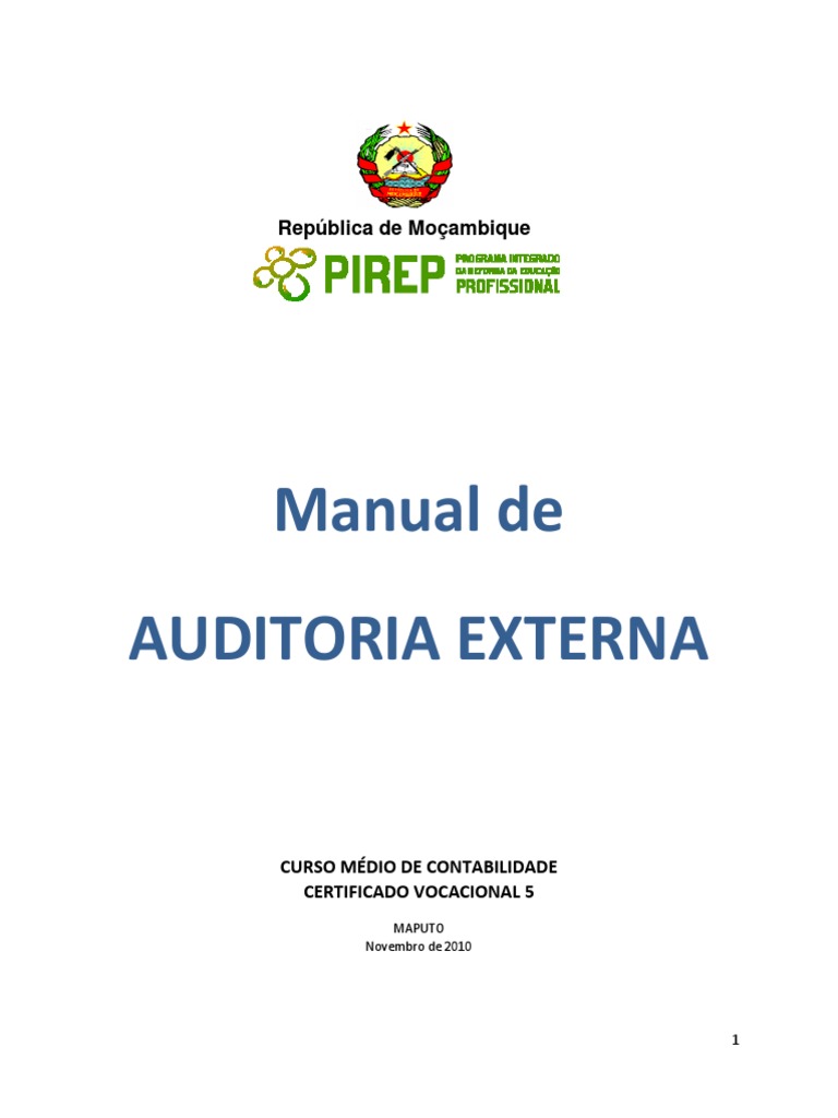 PIREP - Manual de Auditoria Externa | PDF | Auditoria interna | Informação