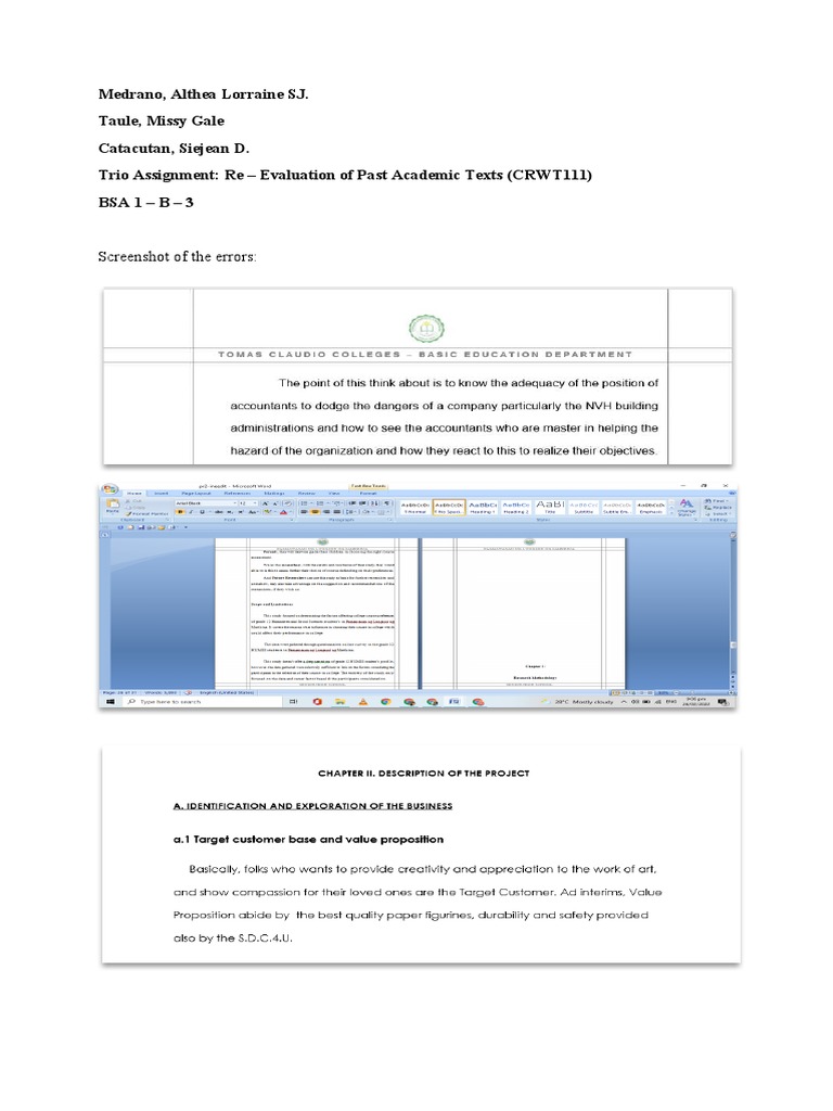 Week 3 Trio Assignment - Re-Evaluation of Past Academic Texts | Download Free PDF | Punctuation ...
