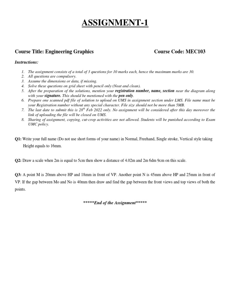 A792697141 - 16932 - 21 - 2022 - Assignment 1 Mec 103 | PDF