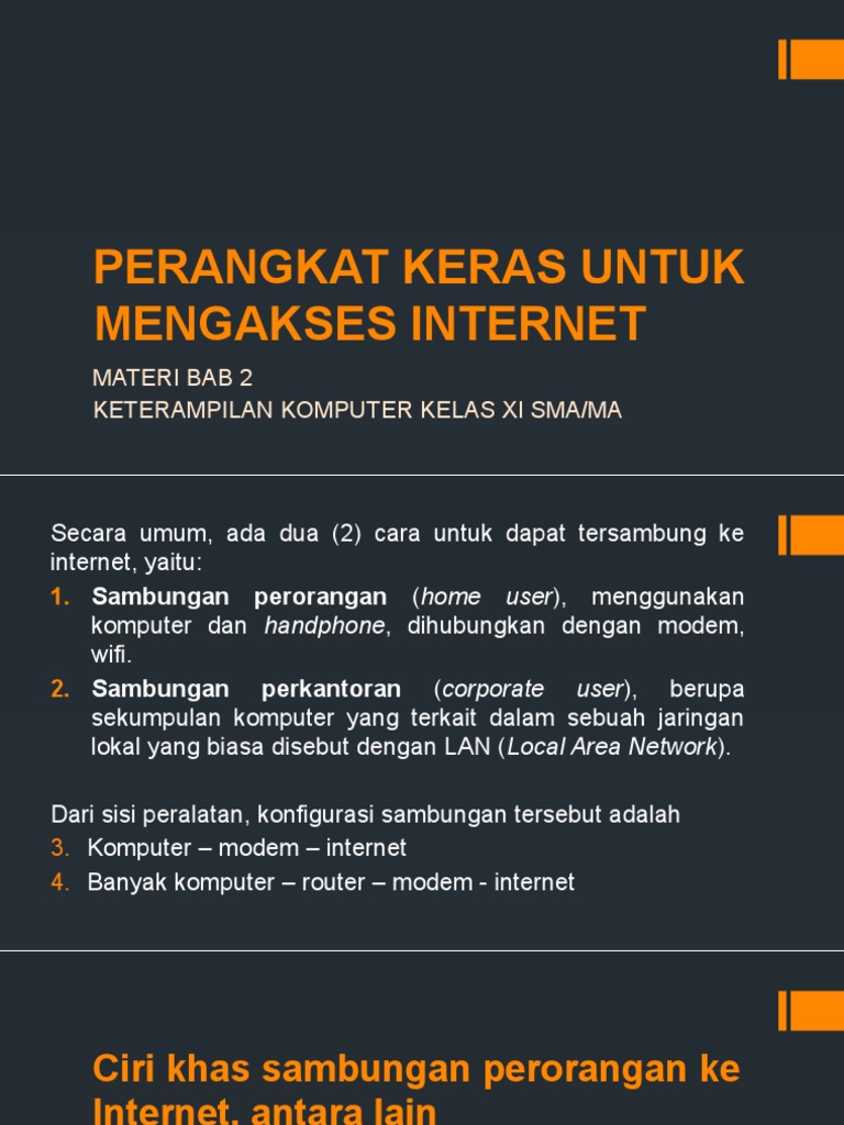 Perangkat Keras Untuk Mengakses Internet | PDF