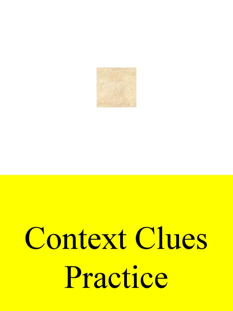 Context Clues Power Point | PDF | Songs