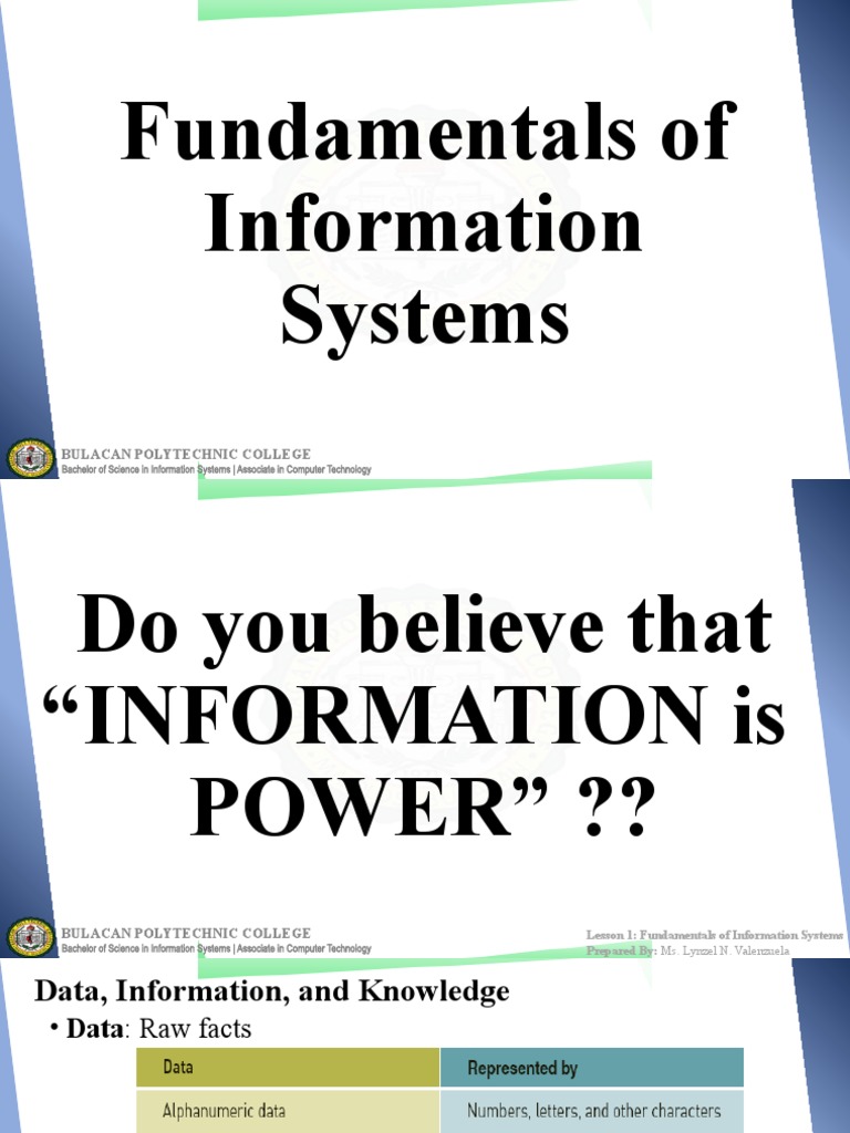 Fundamentals of Information Systems Overview | PDF | Information System ...