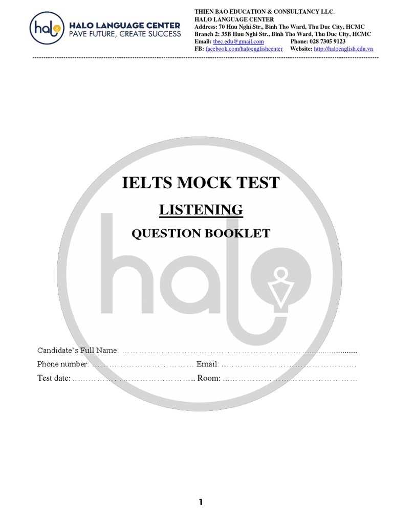 IELTS Listening Mock Test 2024 | PDF | Cognition