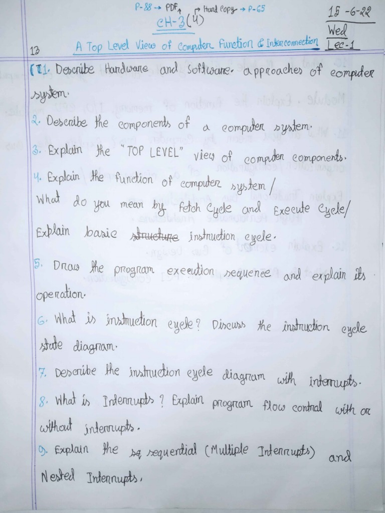 Top Level View Of Computer Pdf 