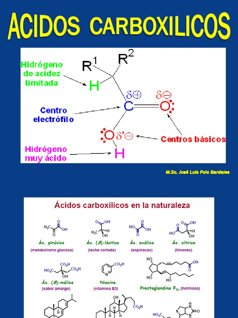 Semana 4 - Acidos Carboxilicos | PDF | Ácido carboxílico | Ácido