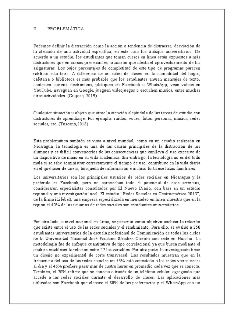 Problematica y Objetivos | PDF | Servicio de redes sociales | Facebook